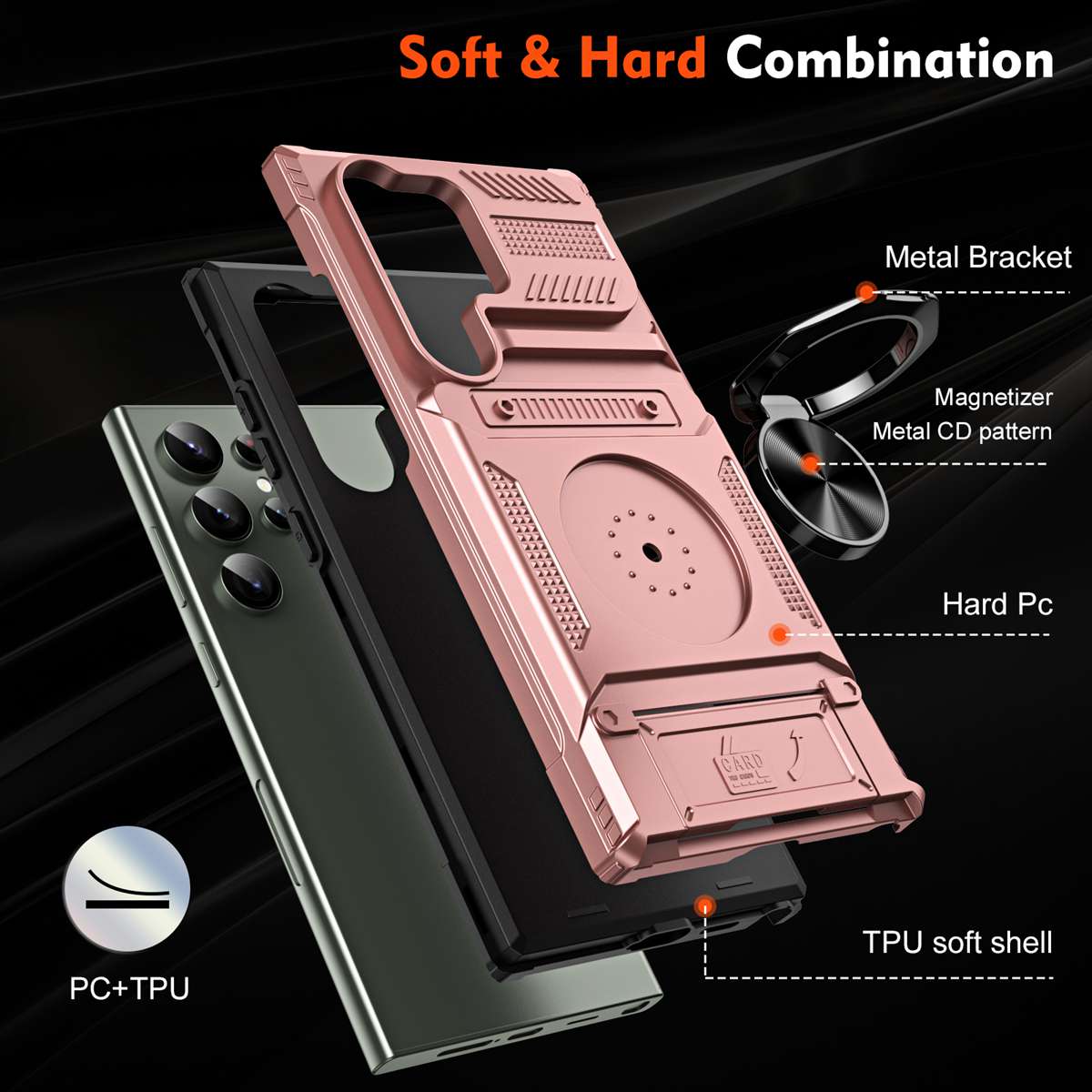 Magnetic Holder Carry Card Slot Case for Samsung – yhsmall